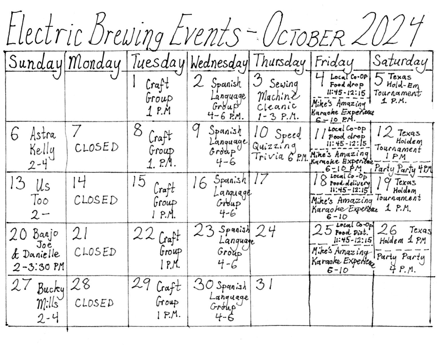 Monthly Bisbee Event Calendars - This Week in Bisbee (T.W.I.B.)