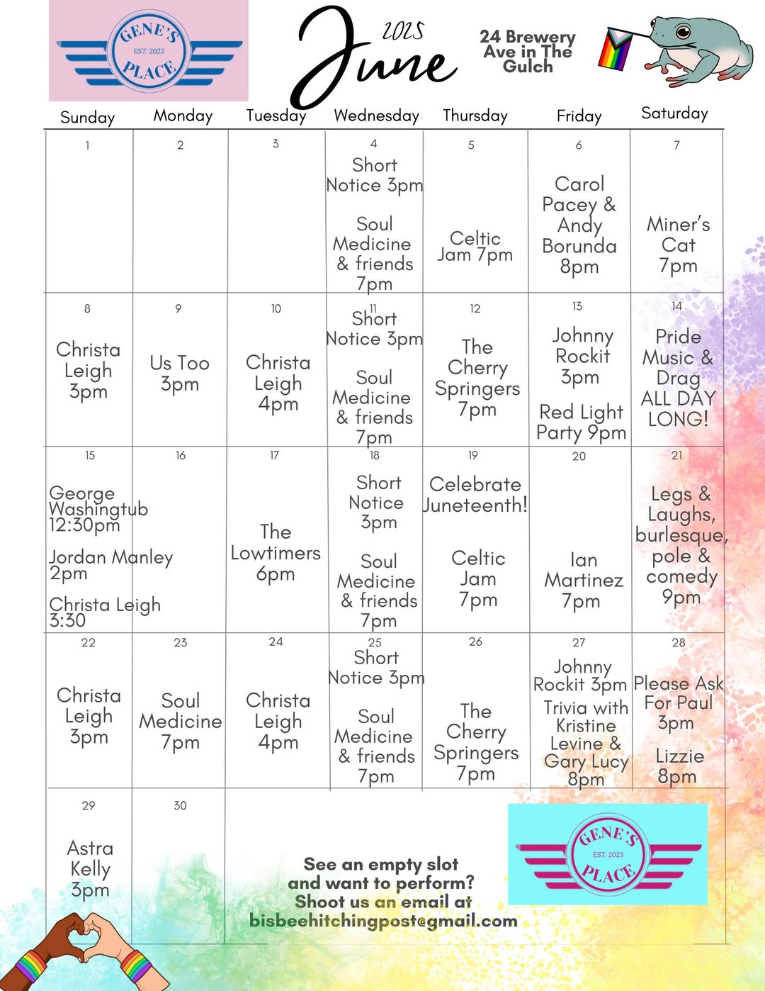 Monthly Bisbee Event Calendars - This Week in Bisbee (T.W.I.B.)