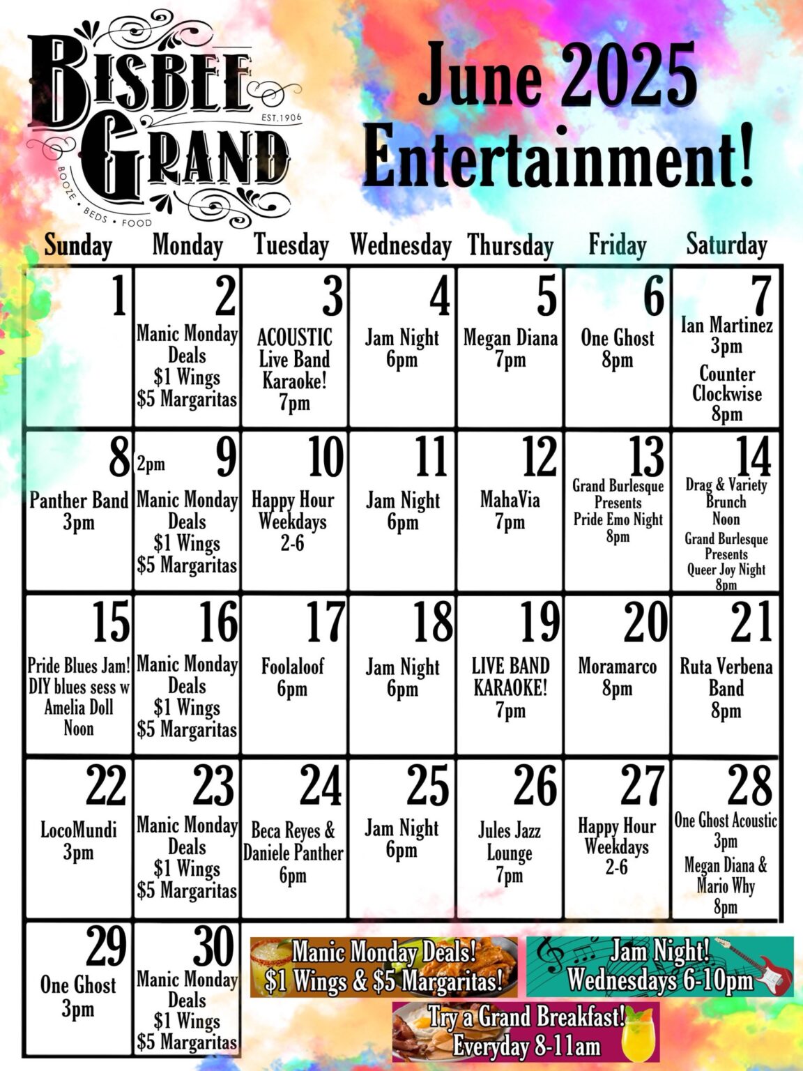 Monthly Bisbee Event Calendars - This Week in Bisbee (T.W.I.B.)